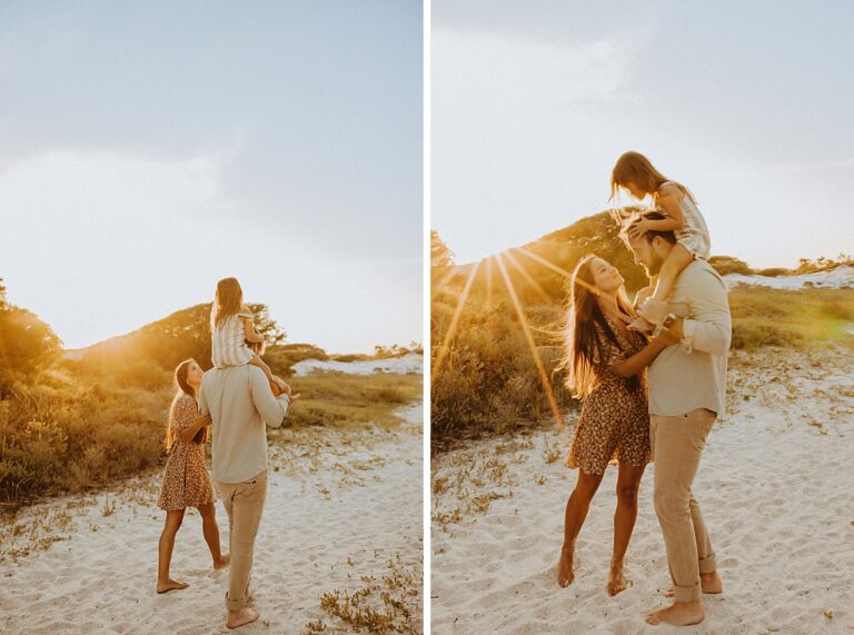sunset family beach photographer
